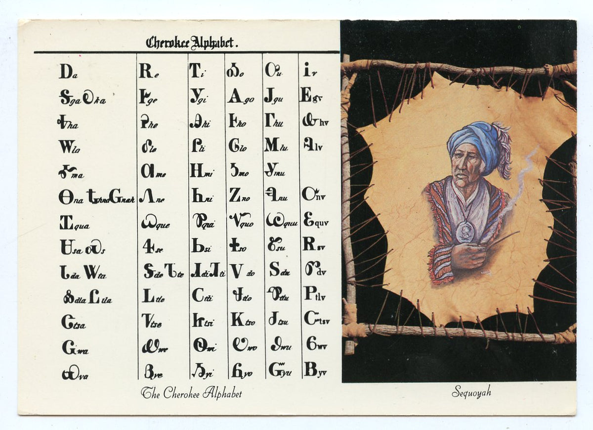 Cherokee Alphabet [Postcard] – Carey's Emporium