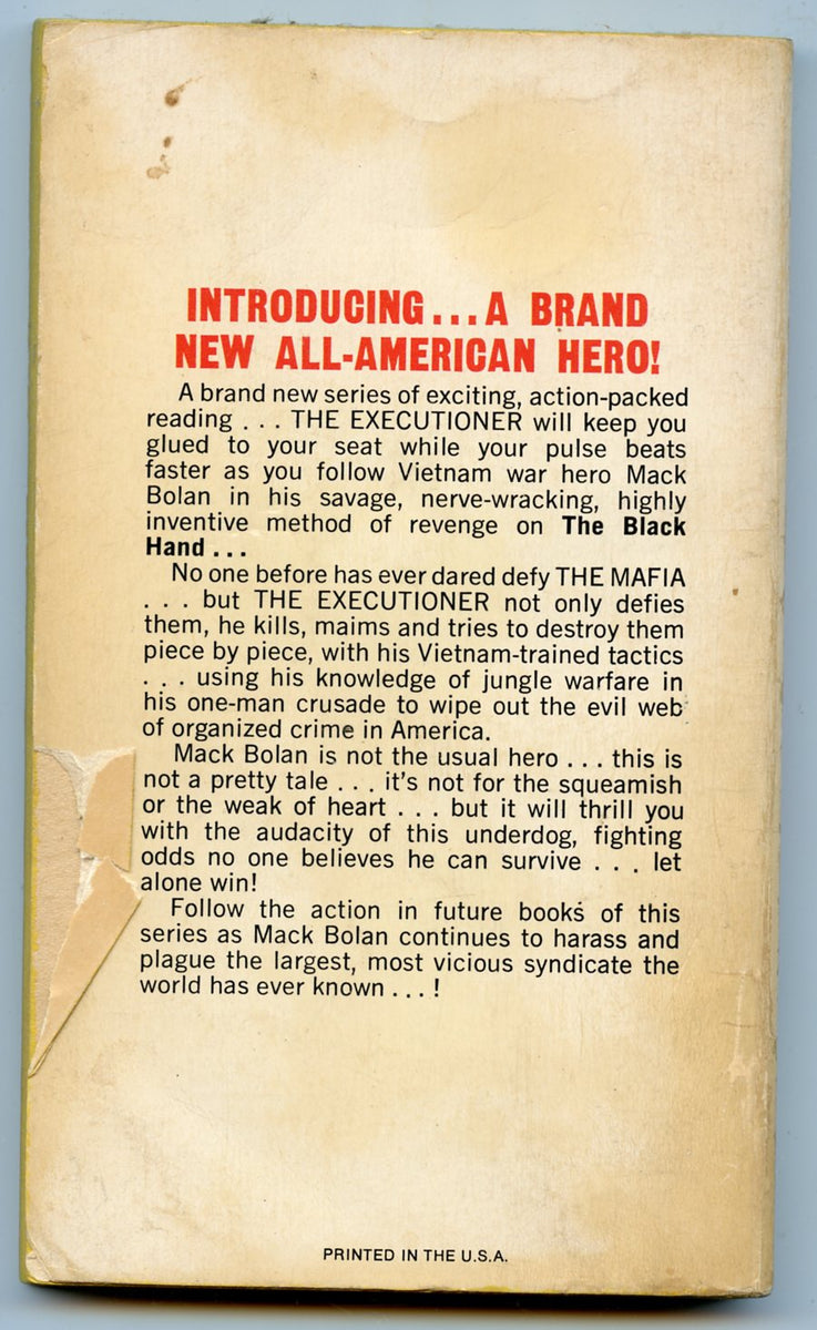 War Against the Mafia, by Don Pendleton, The Executioner No. 1 – Carey ...