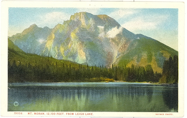 Mt. Moran from Leigh Lake, Yellowstone National Park [Postcard] – Carey ...