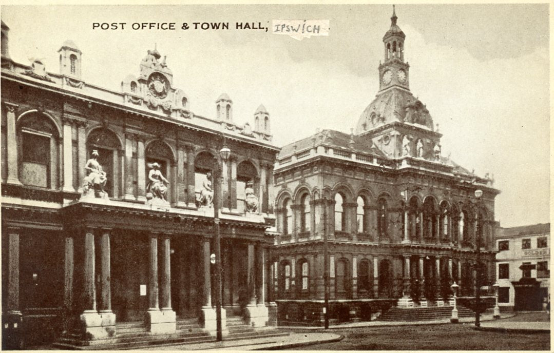 Post Office and Town Hall, Ipswich [Postcard] – Carey's Emporium