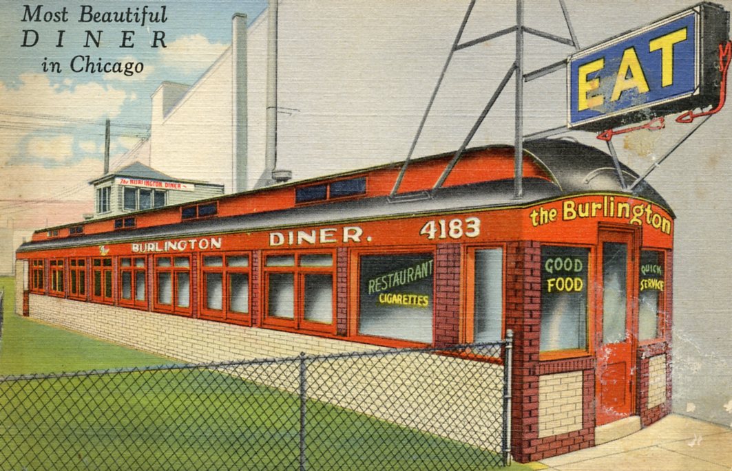 The Burlington Diner, Most Beautiful Diner in Chicago, IL [Postcard ...