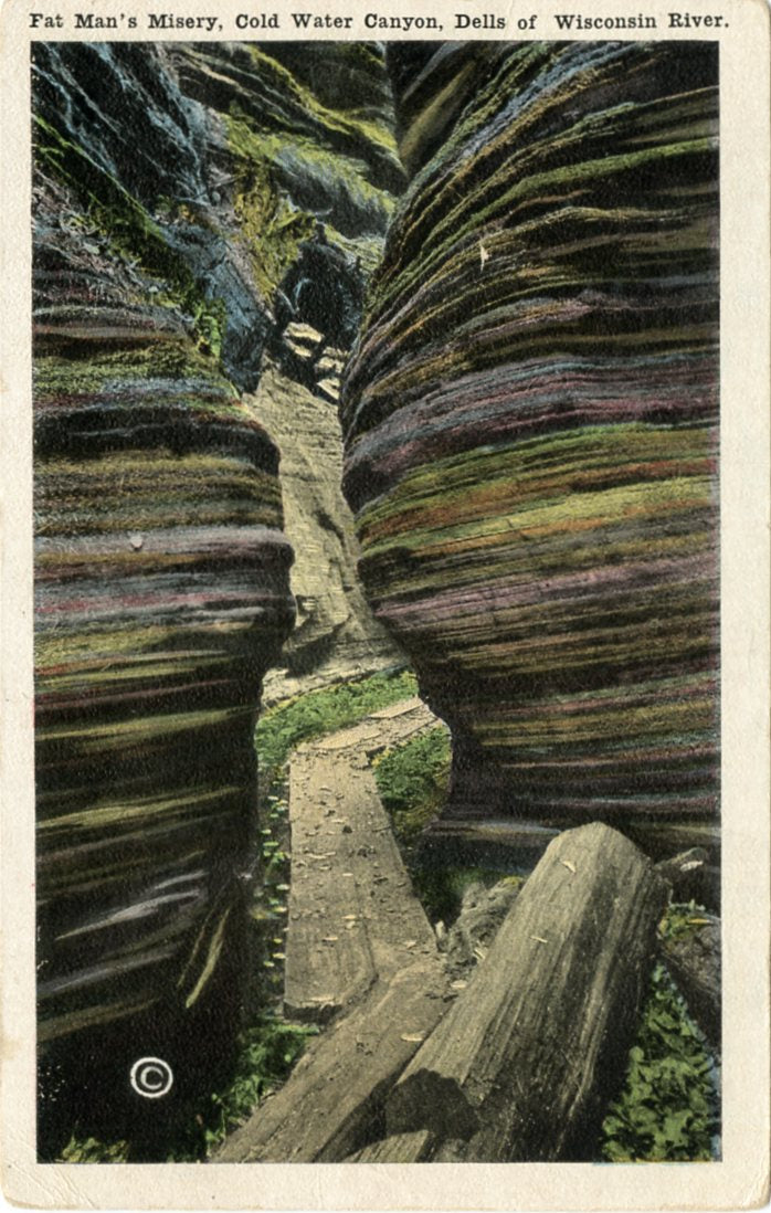 Fat Man's Misery, Cold Water Canyon, Dells of Wisconsin River, WI ...